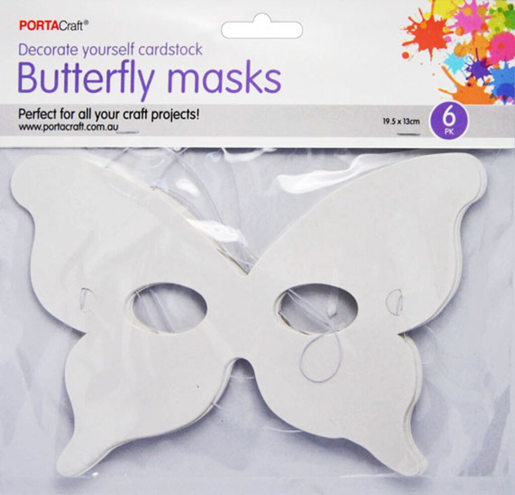 Cardstock Eye Masks Butterflies - Picasso Art & Craft