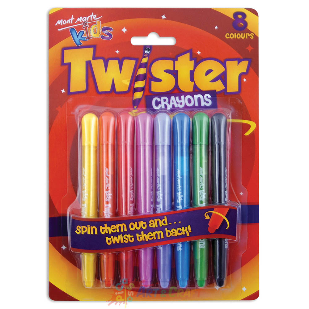 MM Kids Twister Crayons 8pce - Picasso Art & Craft