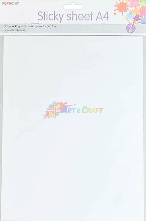 Double Sided Sticky Sheets A4 2pk - Picasso Art & Craft