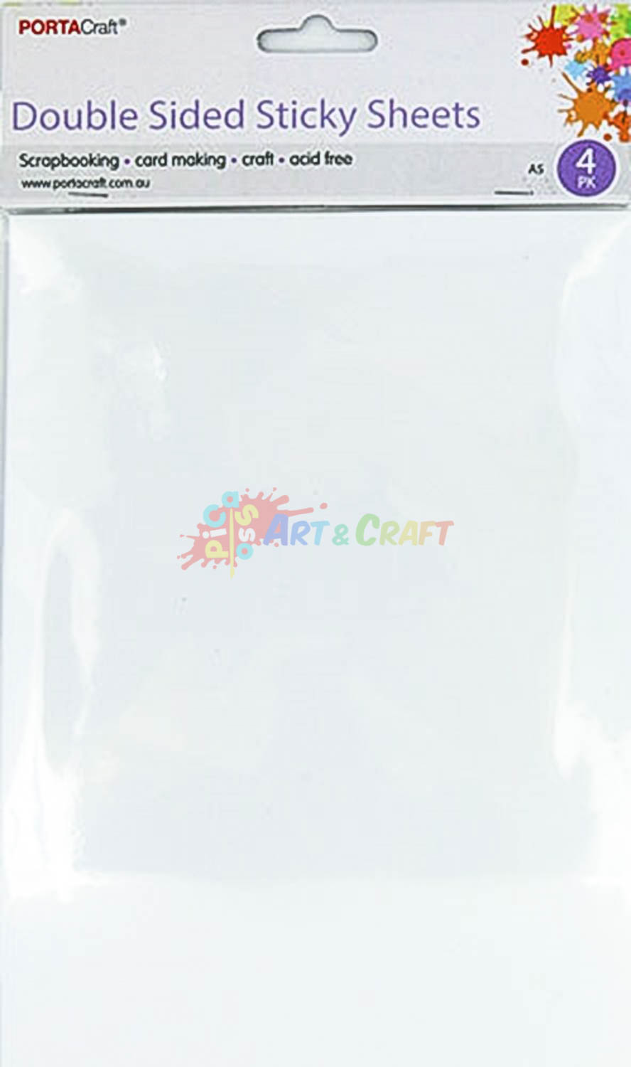 Double Sided Sticky Sheets A5 4pk - Picasso Art & Craft