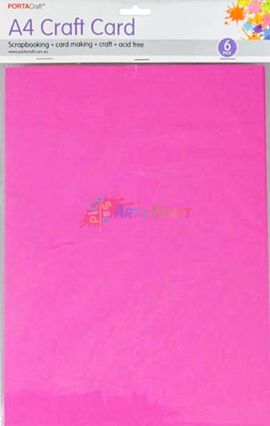 A4 Card 230gsm 6pk 17 Fandango Pink - Picasso Art & Craft