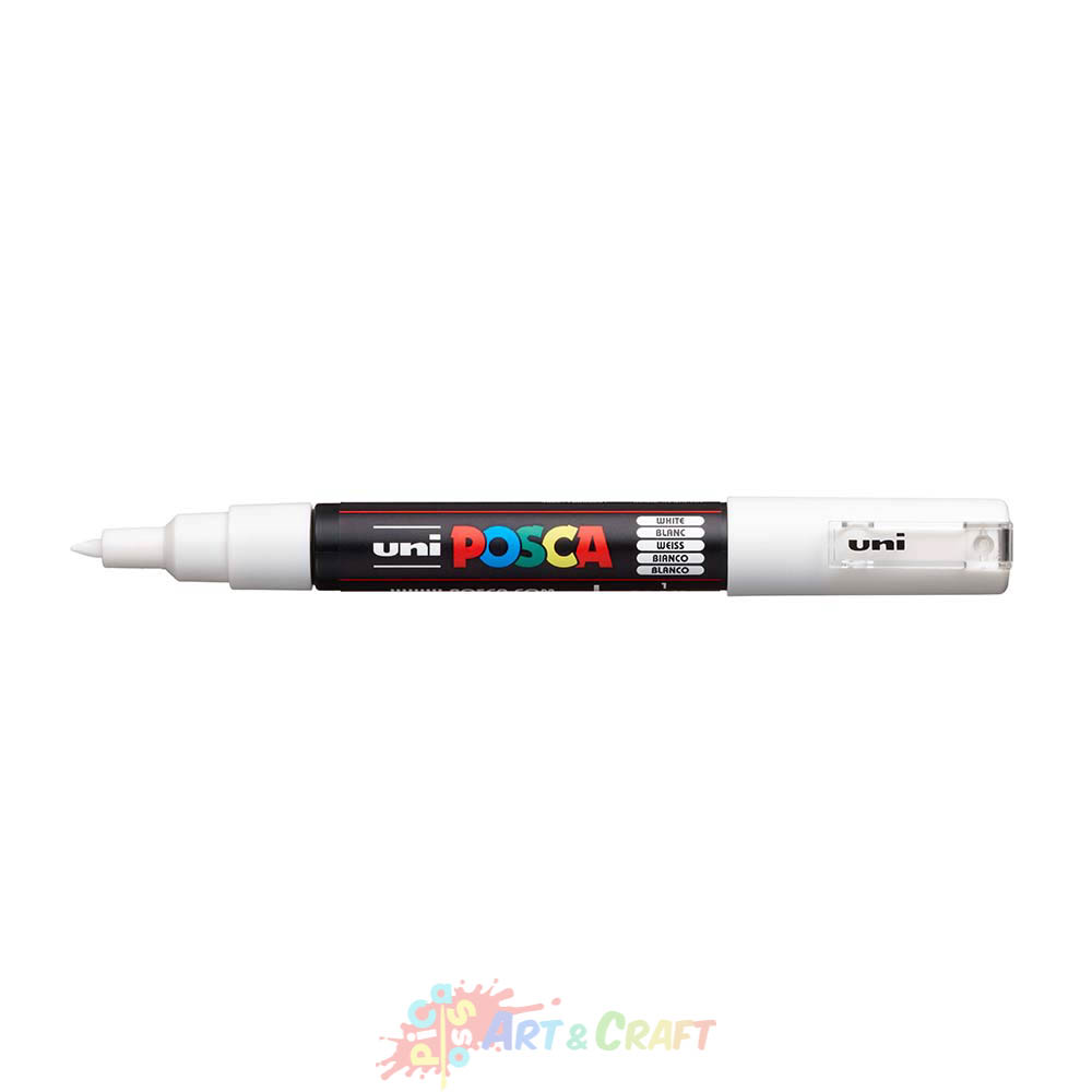 POSCA PC-1M White Marking Pen - Picasso Art & Craft