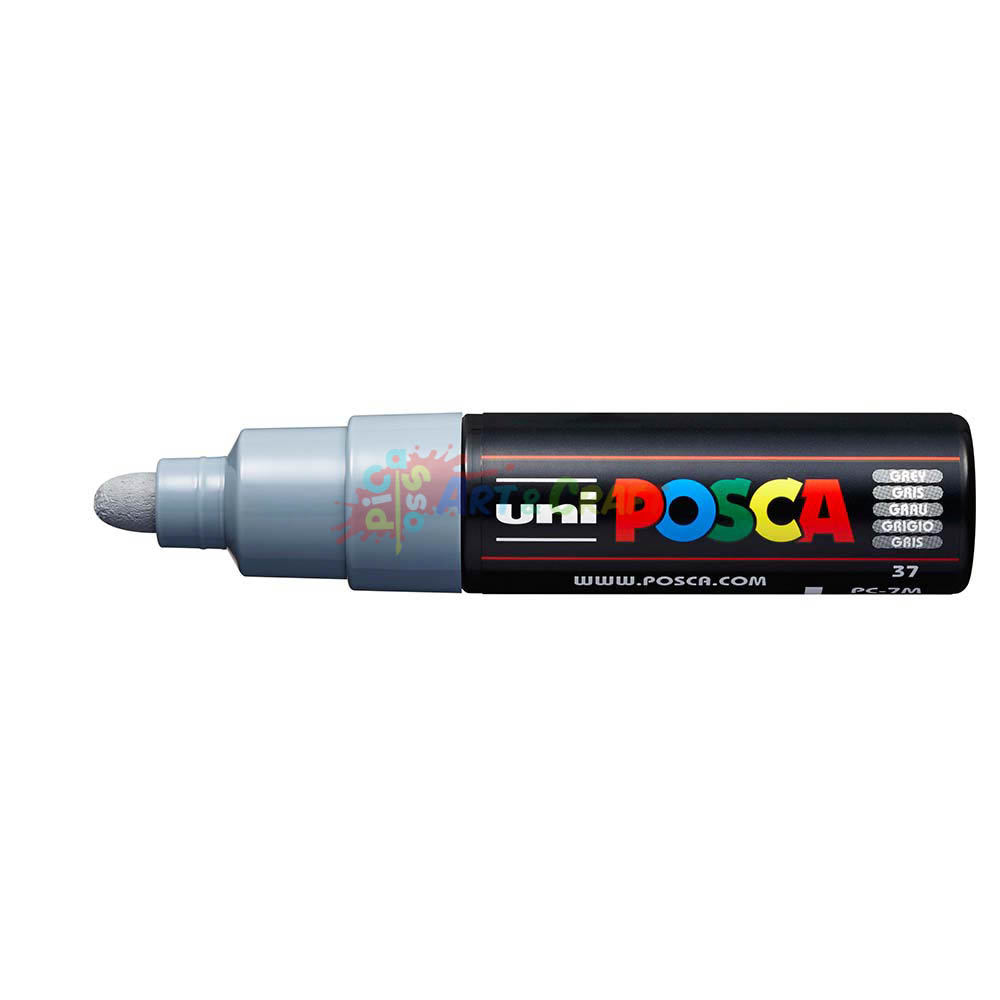 POSCA PC-7M Grey Paint Pen - Picasso Art & Craft