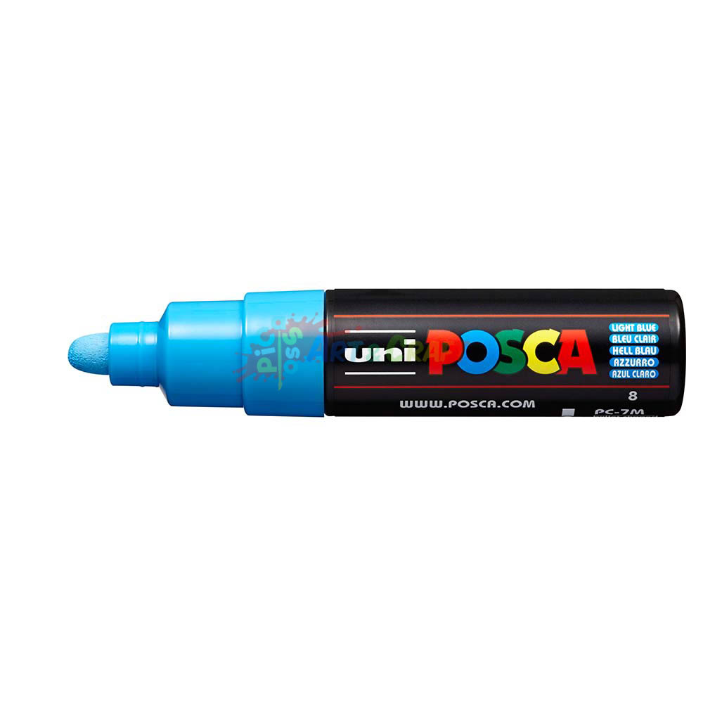 POSCA PC-7M Light Blue Paint Pen - Picasso Art & Craft