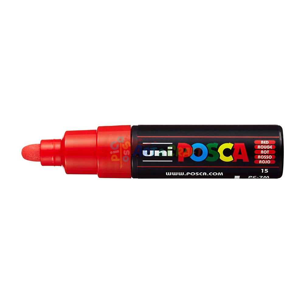 POSCA PC-7M Red Paint Pen - Picasso Art & Craft