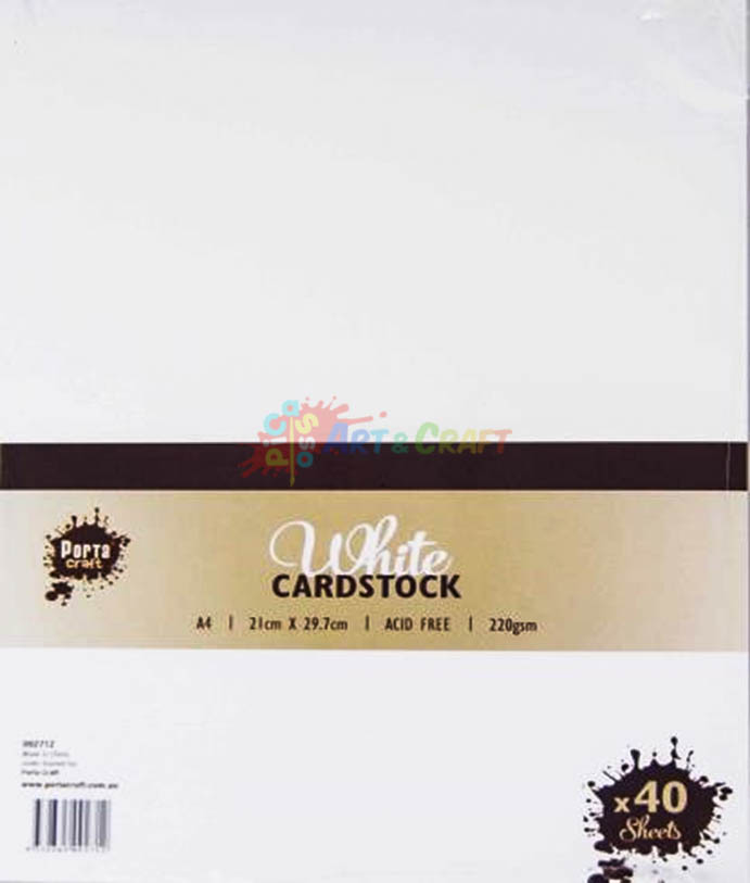 A4 Colour Block Cards White - Picasso Art & Craft