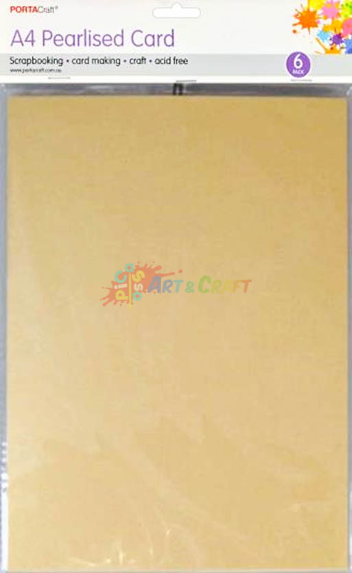 A4 Pearlised Cards 6pk Ivory - Picasso Art & Craft