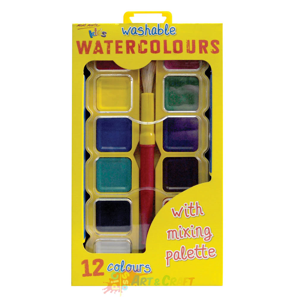 Kids Colour Watercolour Block Set 14pce - Picasso Art & Craft