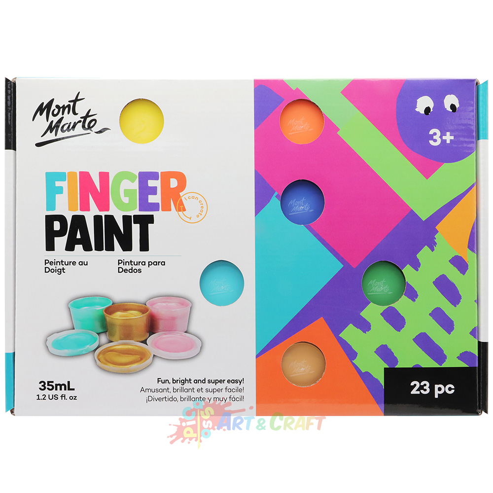 Finger Paint Set 20pc x 35ml (1.18oz) - Picasso Art & Craft