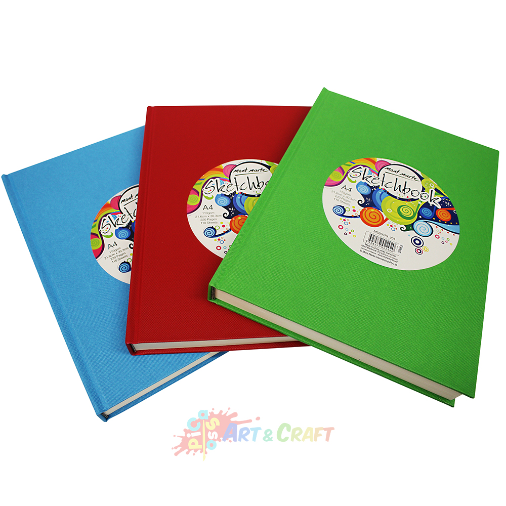 Sketch Book Hard Cover 110gsm A4 220 Page - Picasso Art & Craft