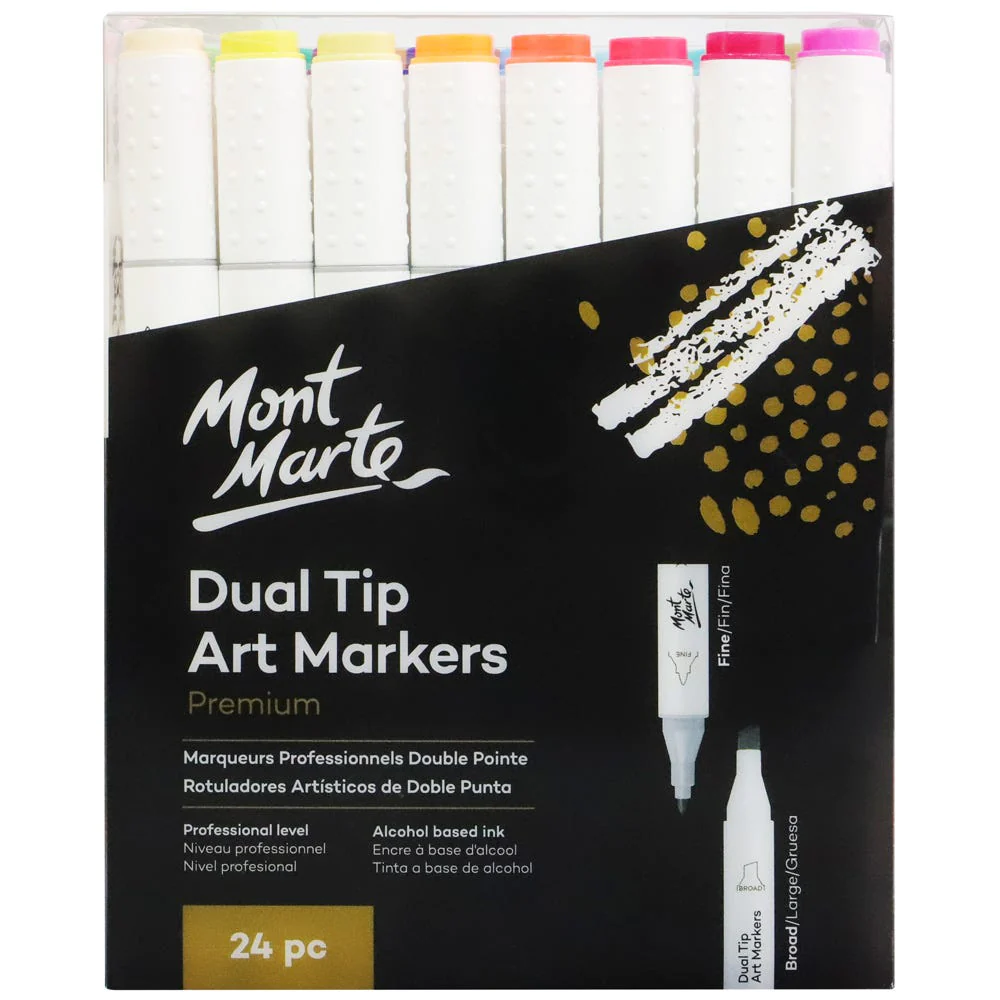 Premium Dual Tip Art Markers 24pc - Picasso Art & Craft