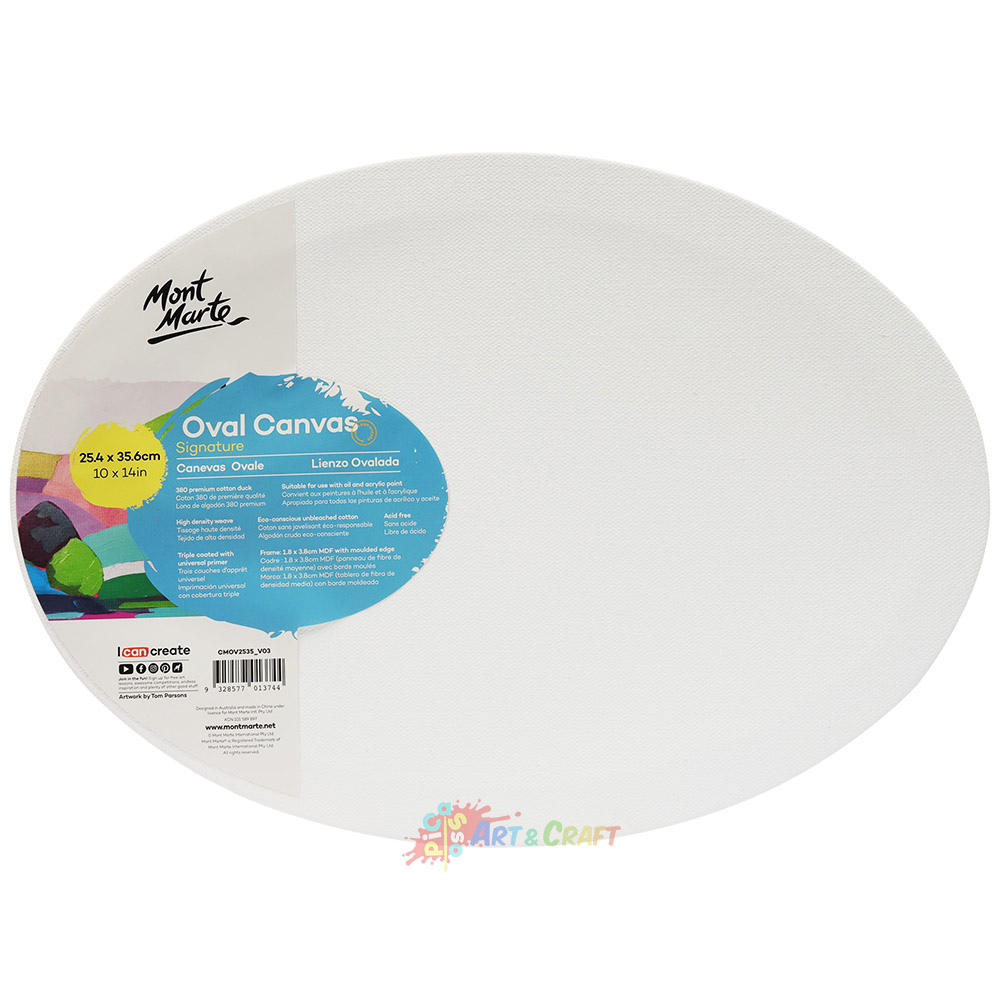 Canvas Oval D.T. Signature 25.4x35.6cm - Picasso Art & Craft