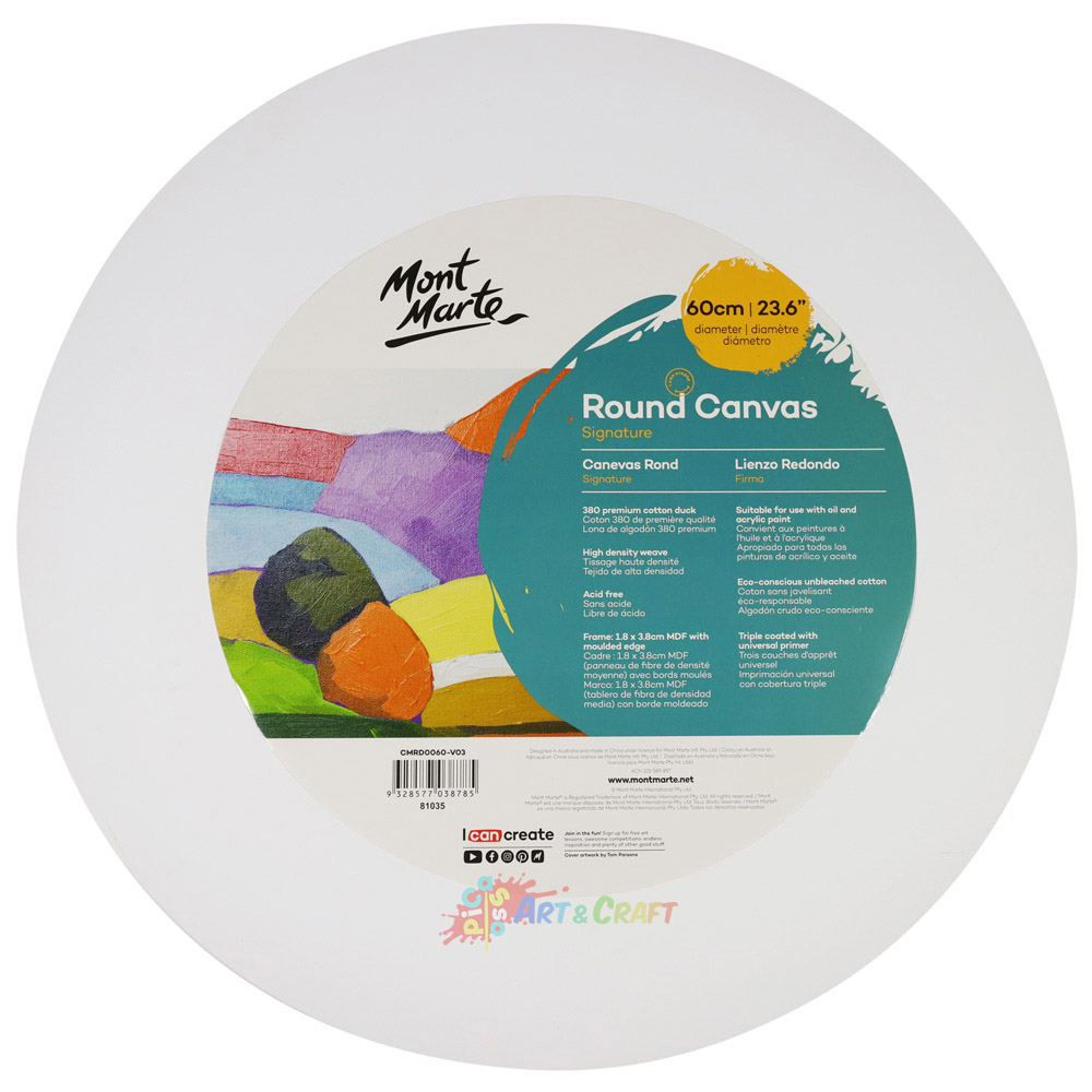 Signature Round Canvas 60cm - Picasso Art & Craft