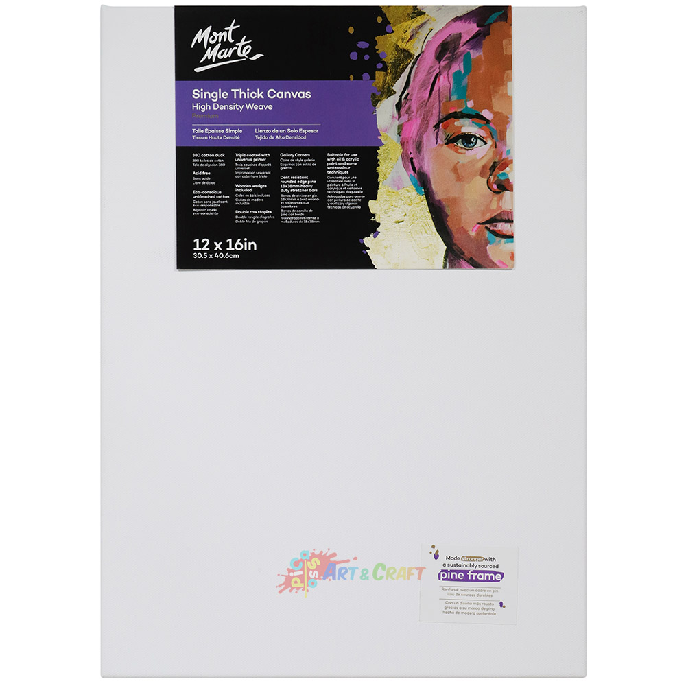 Premium Single Thick Canvas 30.5 x 40.6cm (12 x 16in) - Picasso Art & Craft