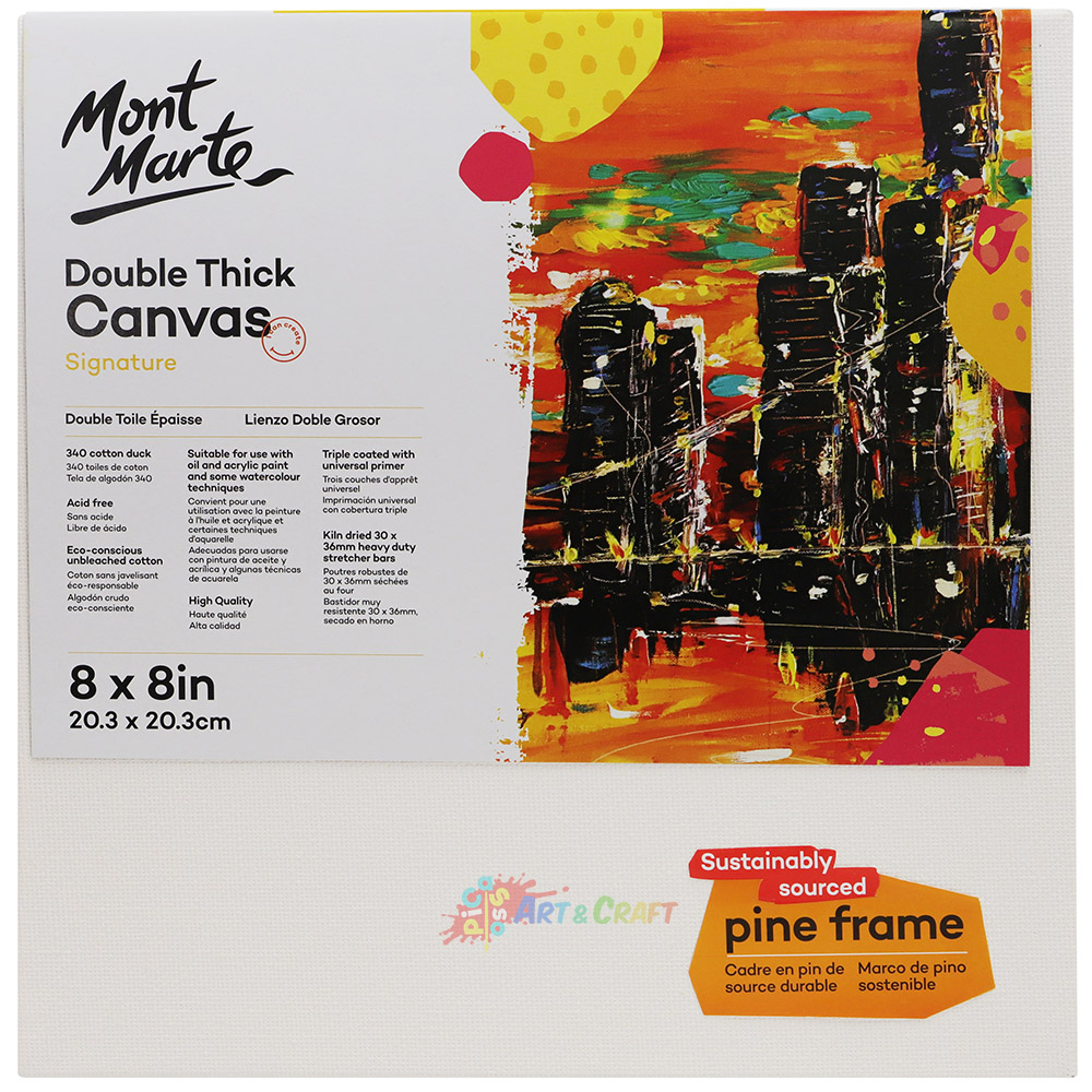 Signature Canvas Double Thick 20.3 x 20.3cm (8 x 8in) - Picasso Art & Craft