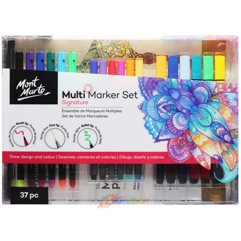 Multi Marker Set Signature 37pc - Picasso Art & Craft