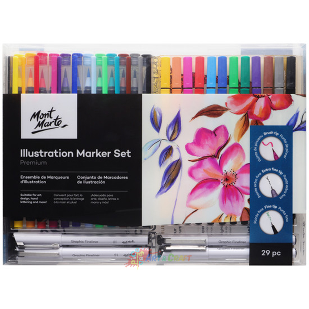 Illustration Marker Set Premium 29pc - Picasso Art & Craft