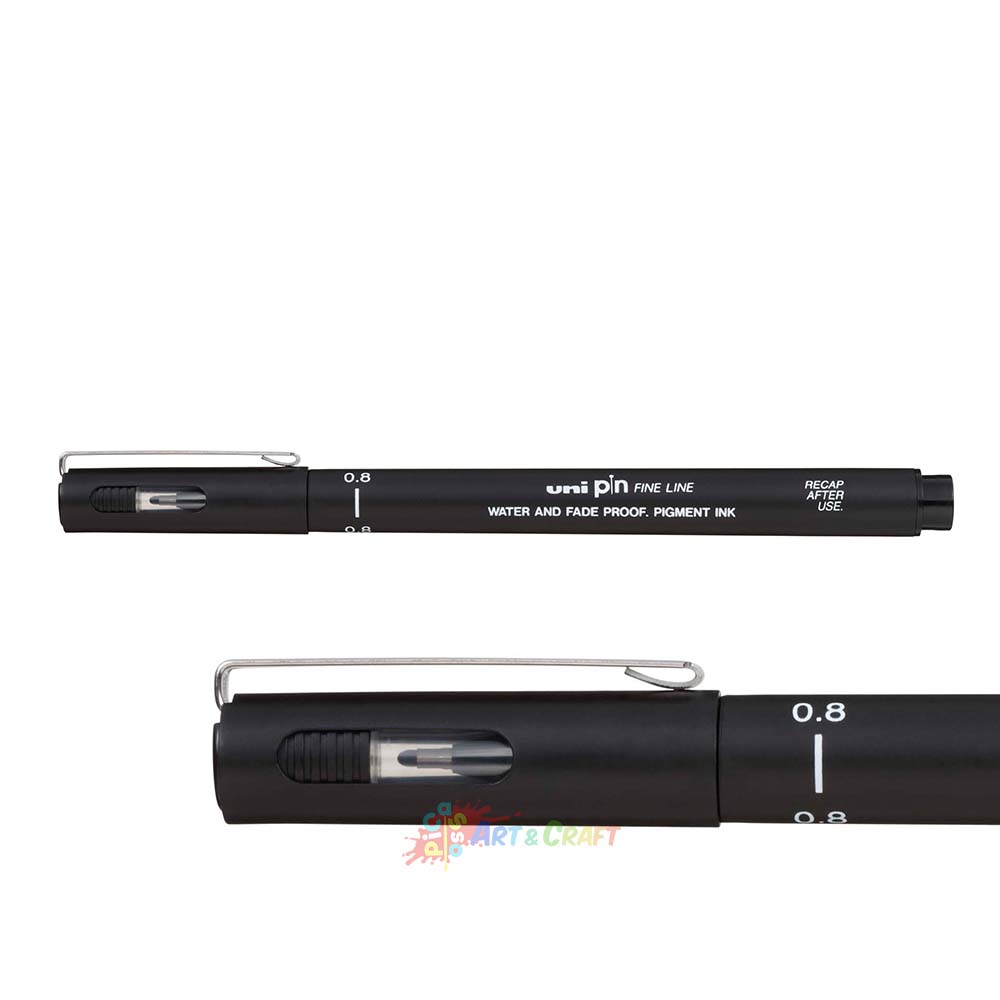 0.8 uni Pin Fineliner Pen Black - Picasso Art & Craft