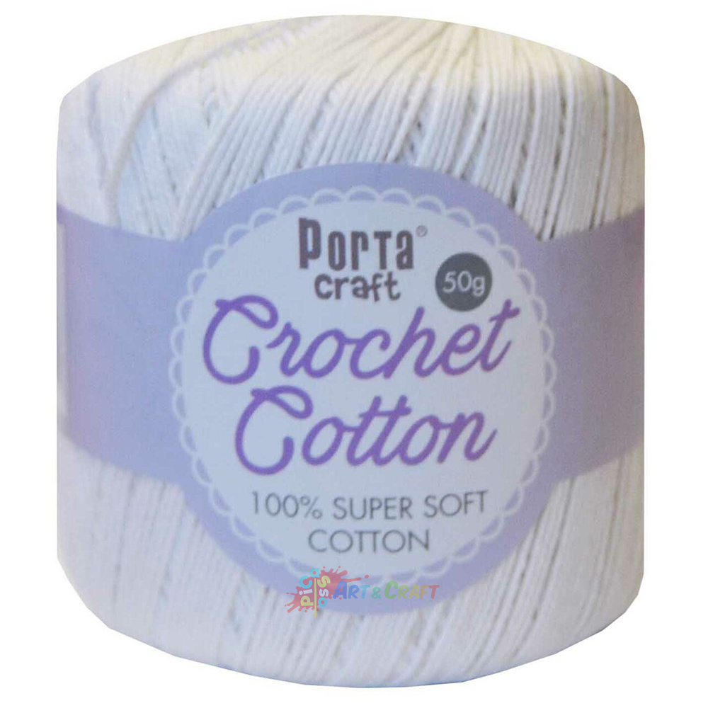 Crochet Cotton - White - Picasso Art & Craft