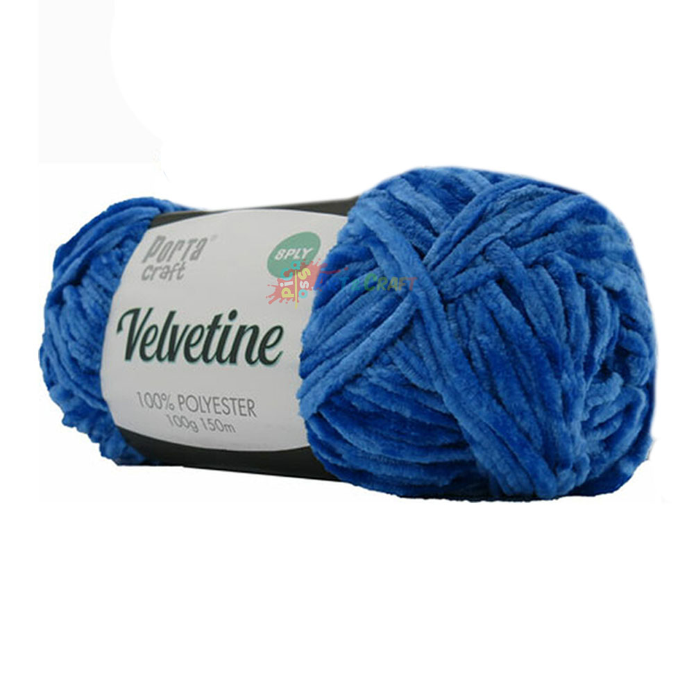 Velvetine Yarn - Regal Blue - Picasso Art & Craft