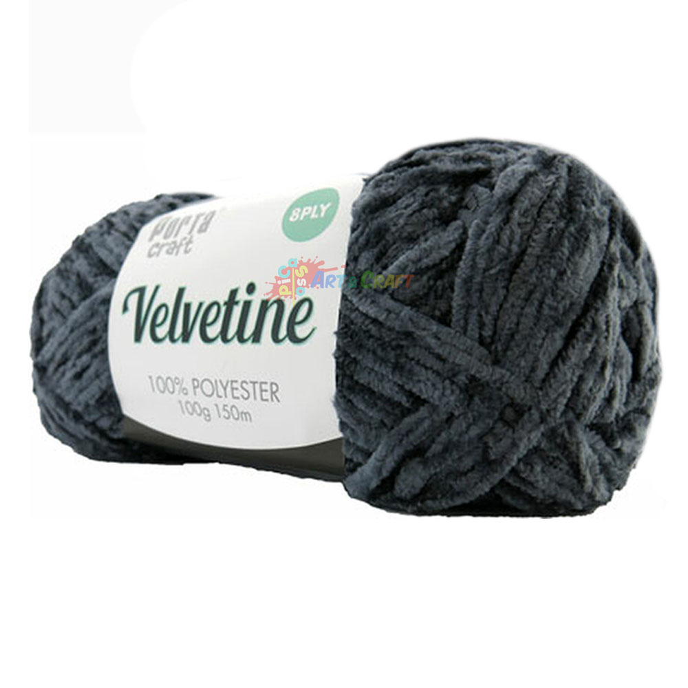 Velvetine Yarn - Slate - Picasso Art & Craft