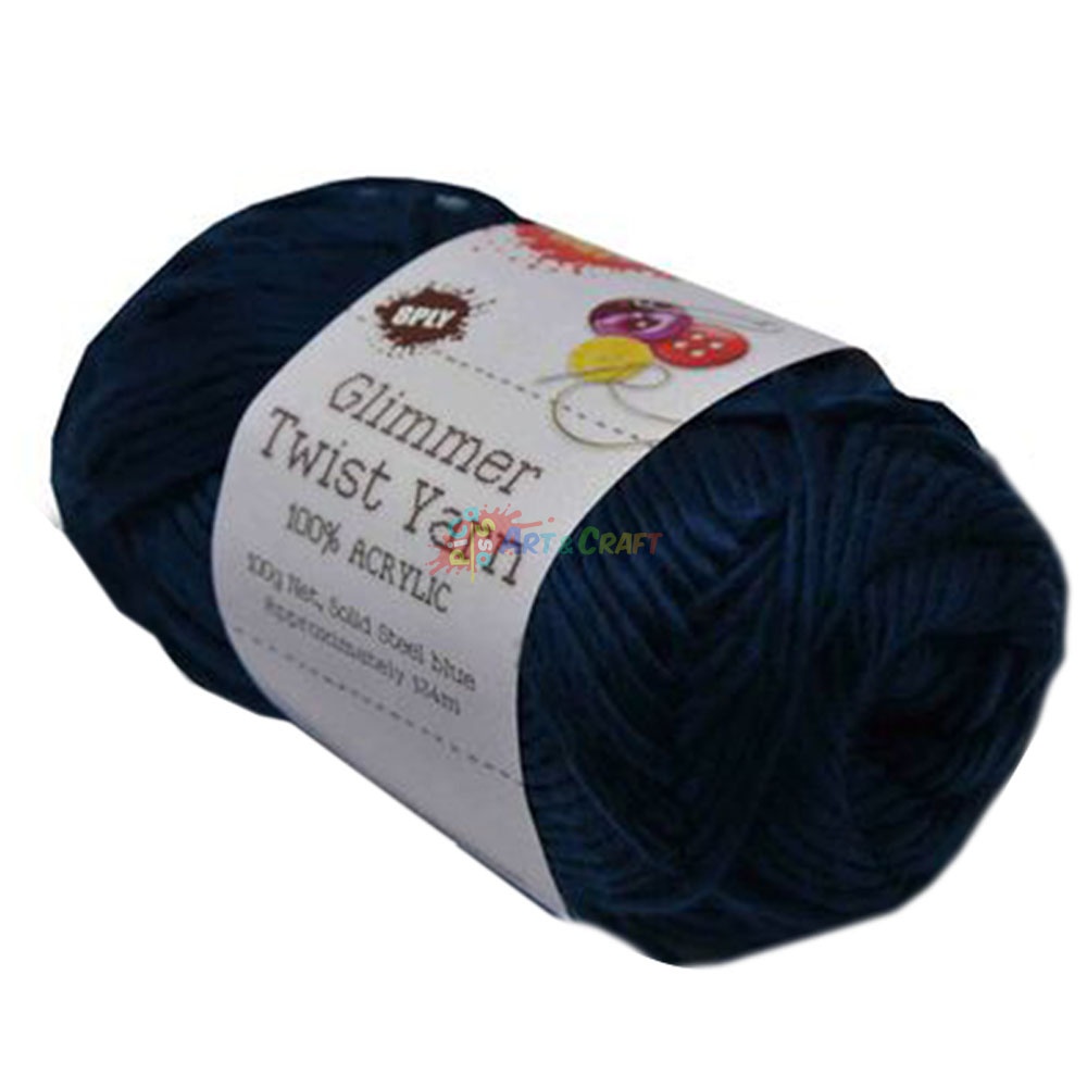 Glimmer Twist Yarn – Steel Blue - Picasso Art & Craft