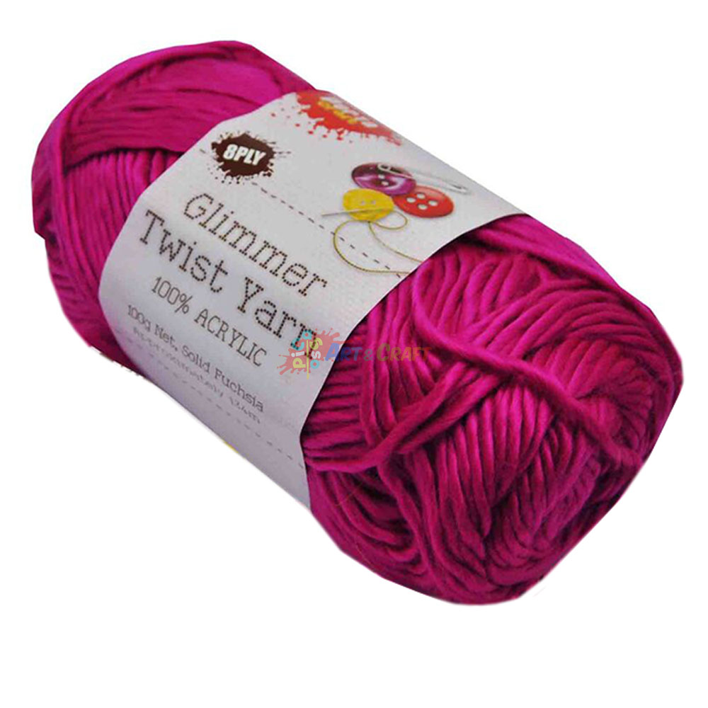 Glimmer Twist Yarn – Fuchsia - Picasso Art & Craft