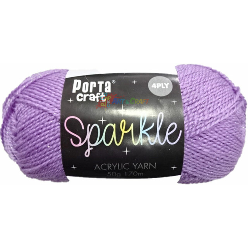 Sparkle Glitter Yarn - Purple - Picasso Art & Craft