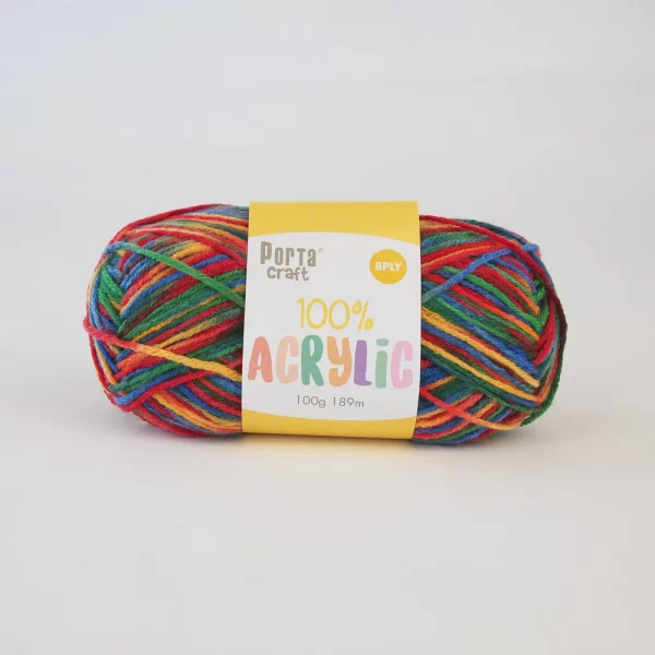 Acrylic Yarn - Multi Retro Lego - Picasso Art & Craft
