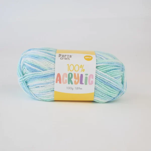Acrylic Yarn - Multi Sea Shimmer - Picasso Art & Craft