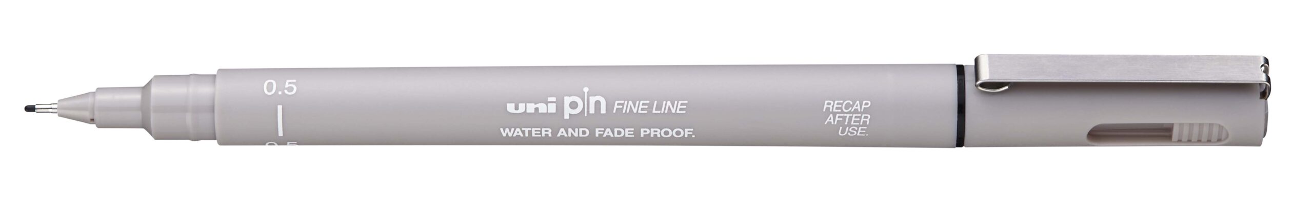 LIGHT GREY - UNI PIN FINE LINE DRAWING PENS 0.5MM 12 PACK - Picasso Art ...