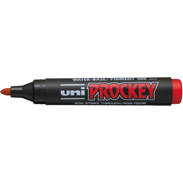 RED - UNI PROCKEY BULLET TIP PERMANENT MARKER 12 PACK - Picasso Art & Craft