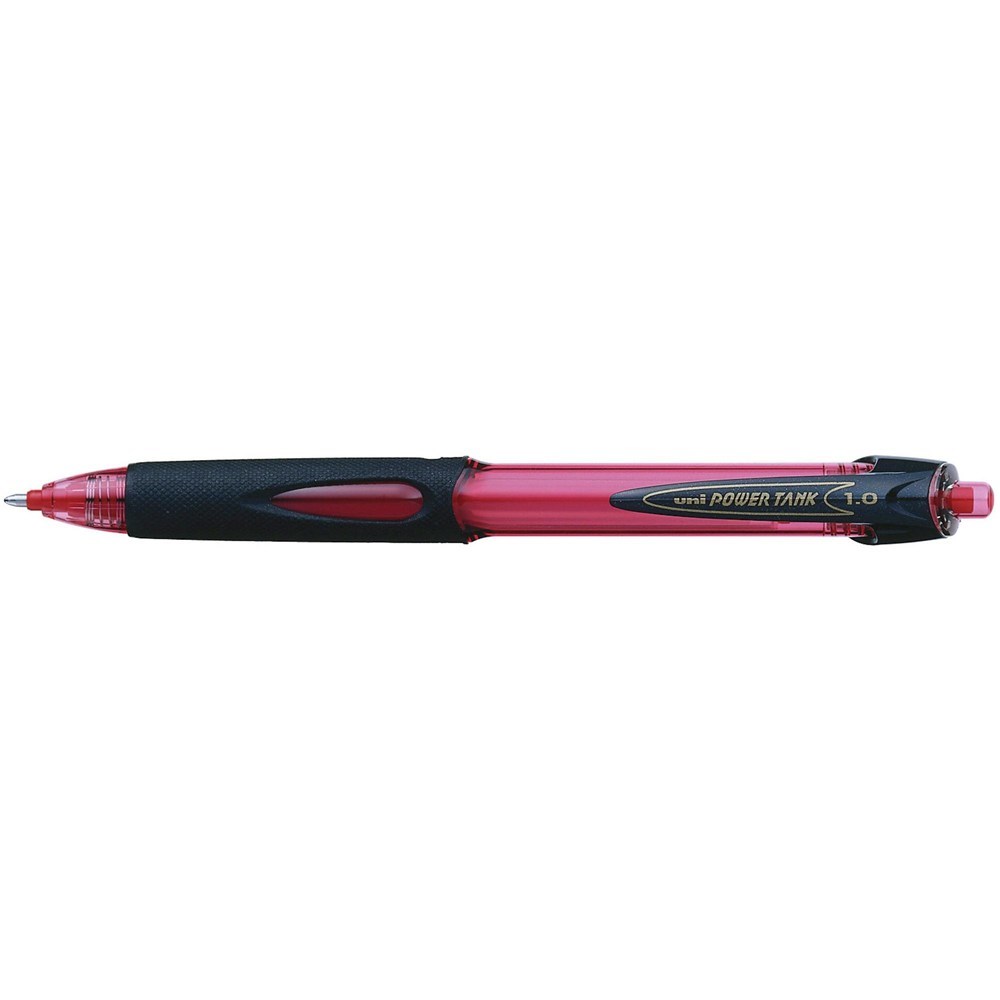 RED - UNIBALL POWERTANK RETRACTABLE MED 1.0MM BALLPOINT PENS 12 PACK ...