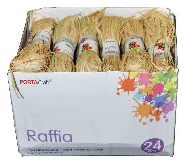 Raffia 30g Natural 30pc Display Box - Picasso Art & Craft